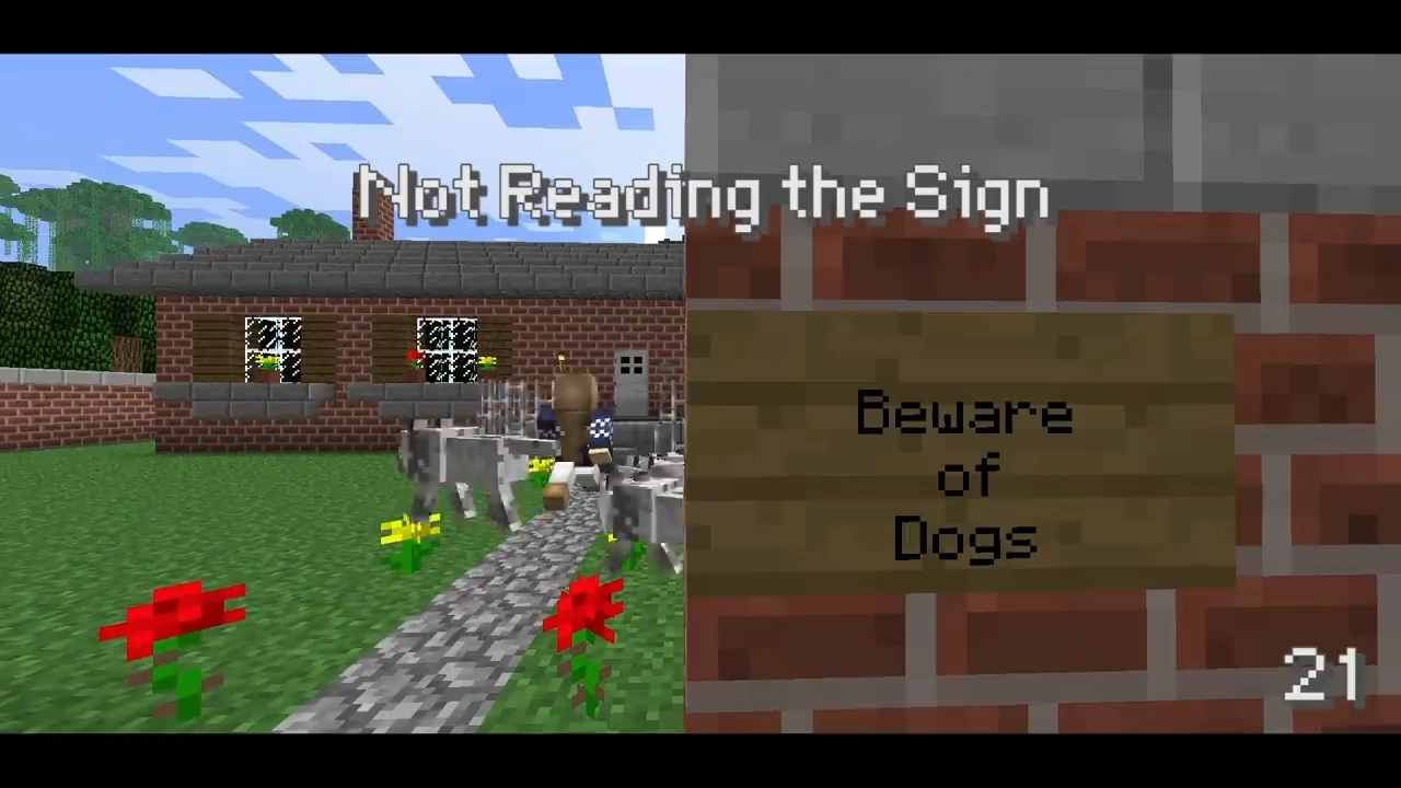 Not Reading the Sign | 50 Ways to Die in Minecraft Wiki | Fandom