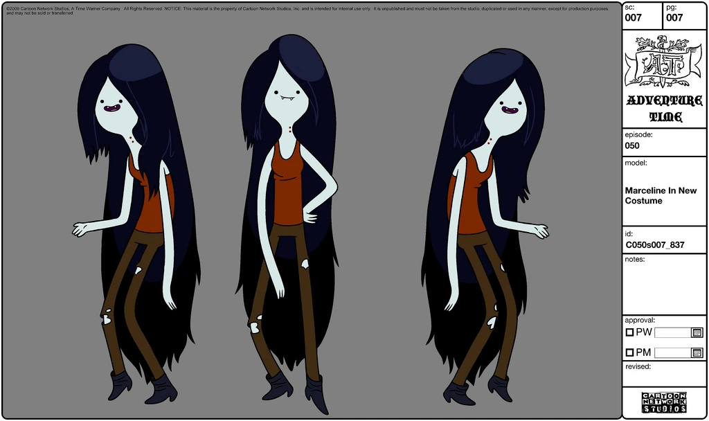 Image - Modelsheet marceline innewcostume1.jpg | Adventure Time Wiki ...