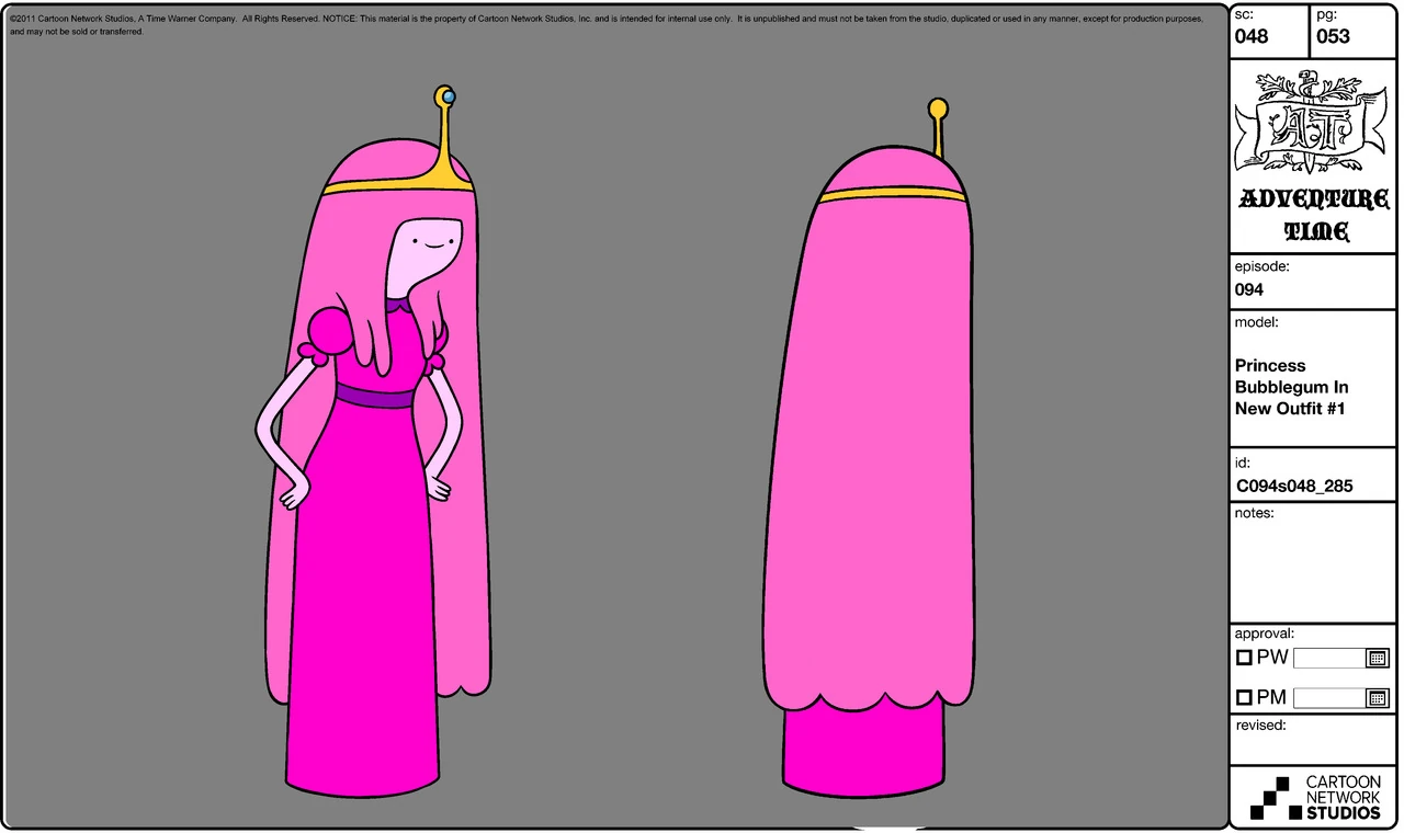 Image - Modelsheet princessbubbleguminnewoutfit-1.jpg | Adventure Time ...