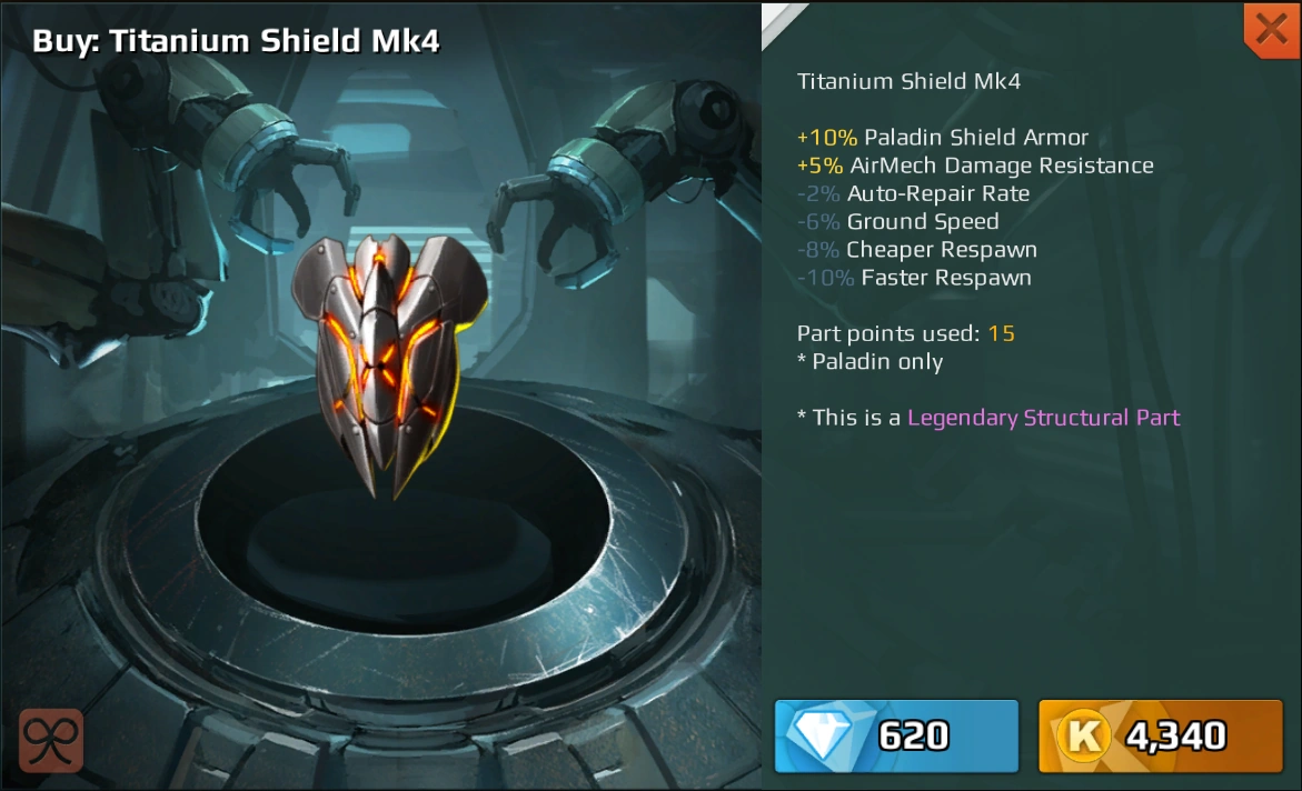 Titanium Shield Mk4 | AirMech Wiki | Fandom