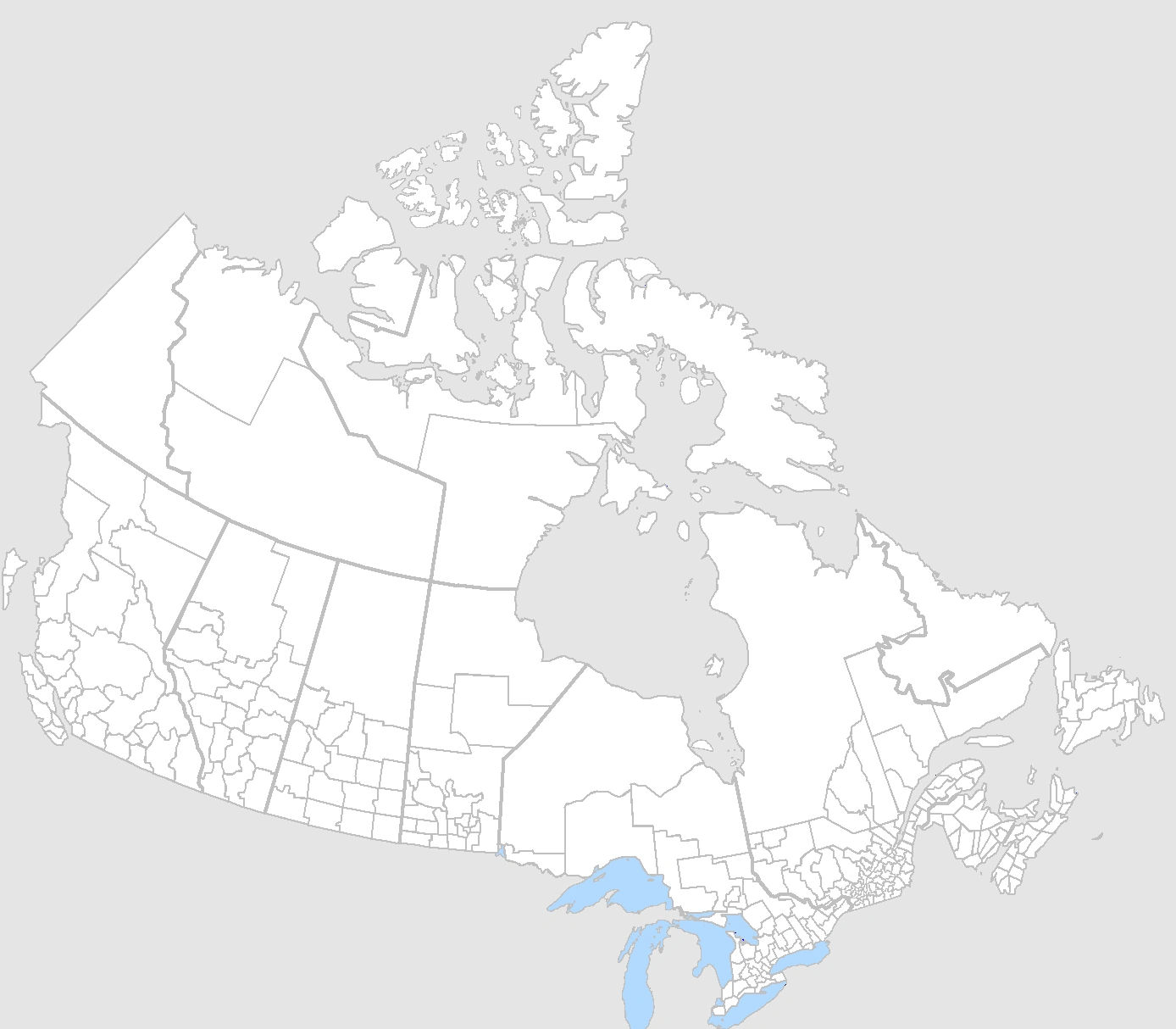 Plain Canada Map