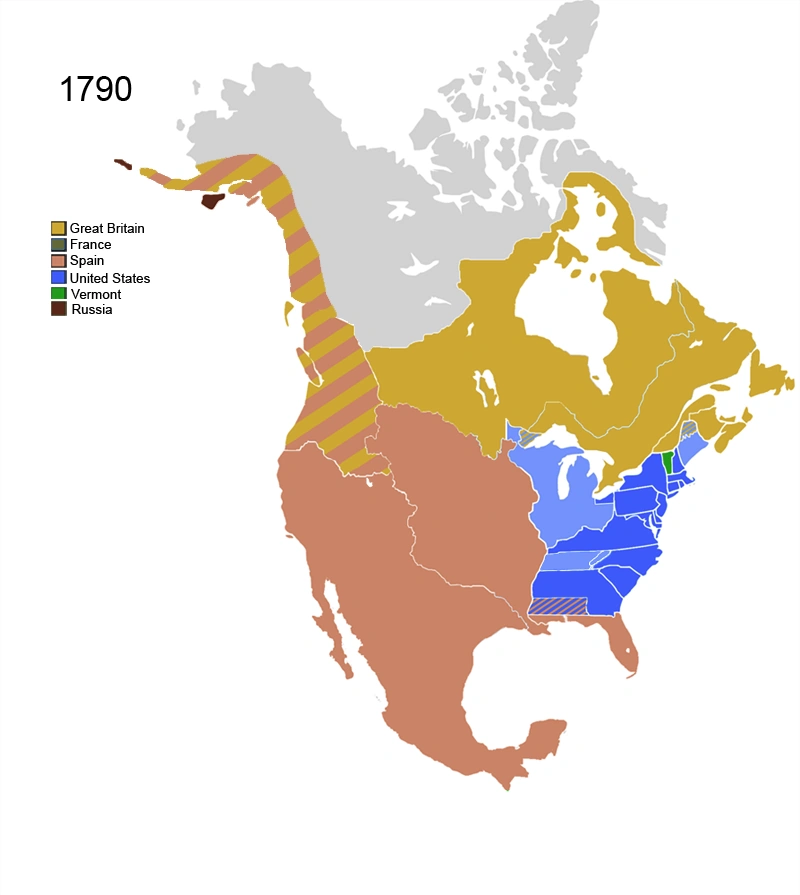 Image - North America Map 1790.png | Alternative History | FANDOM ...