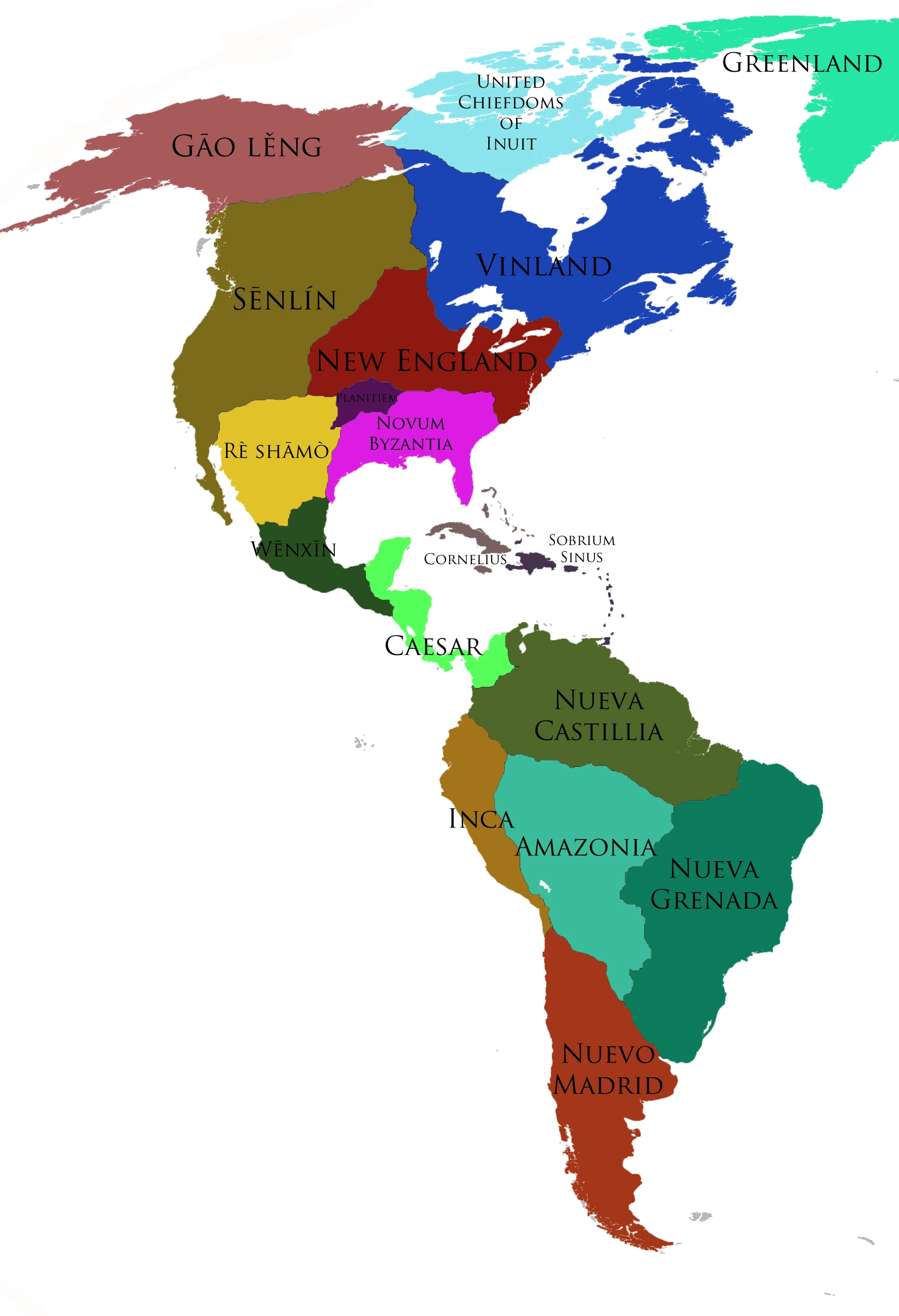 Image - Full Map Both Americas VINW.jpg | Alternative History | FANDOM ...