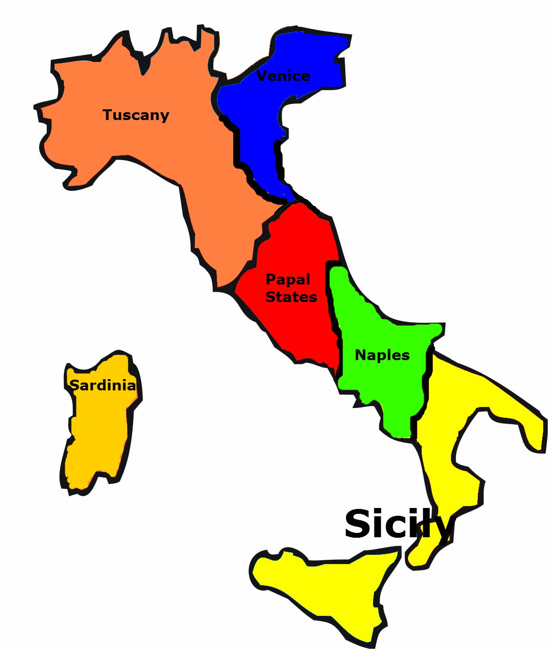 Image - Italy Pre-Unification.png | Alternative History | FANDOM ...