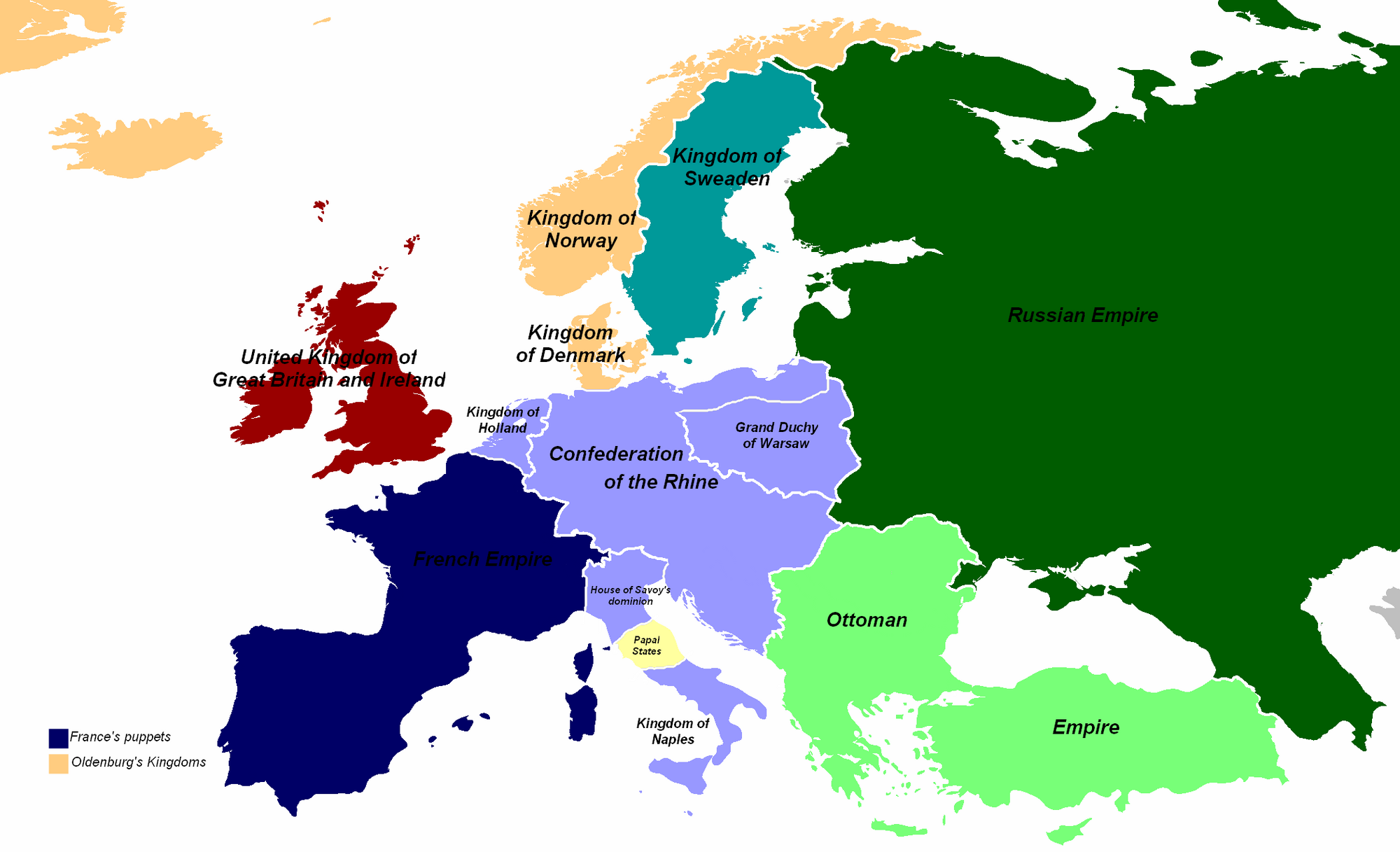 Image - Map-Europe-1814-Regnum Argenta.png | Alternative History ...