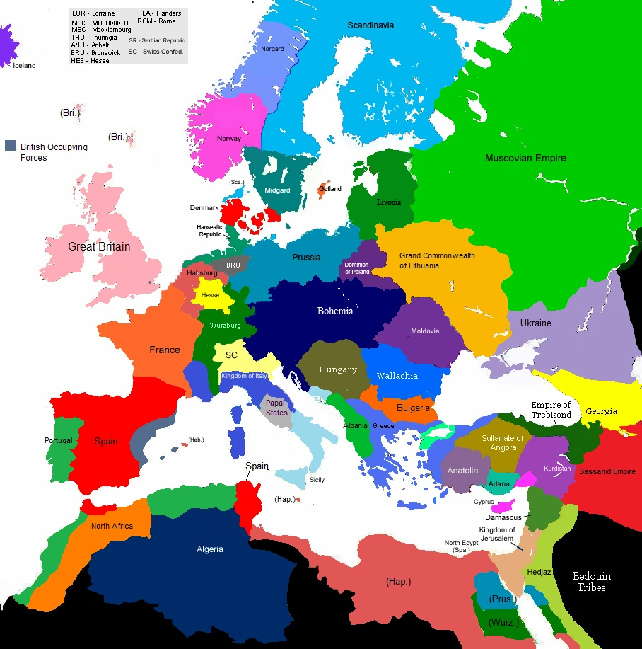1678-1708 (Europe 1430 Map Game) | Alternative History | Fandom