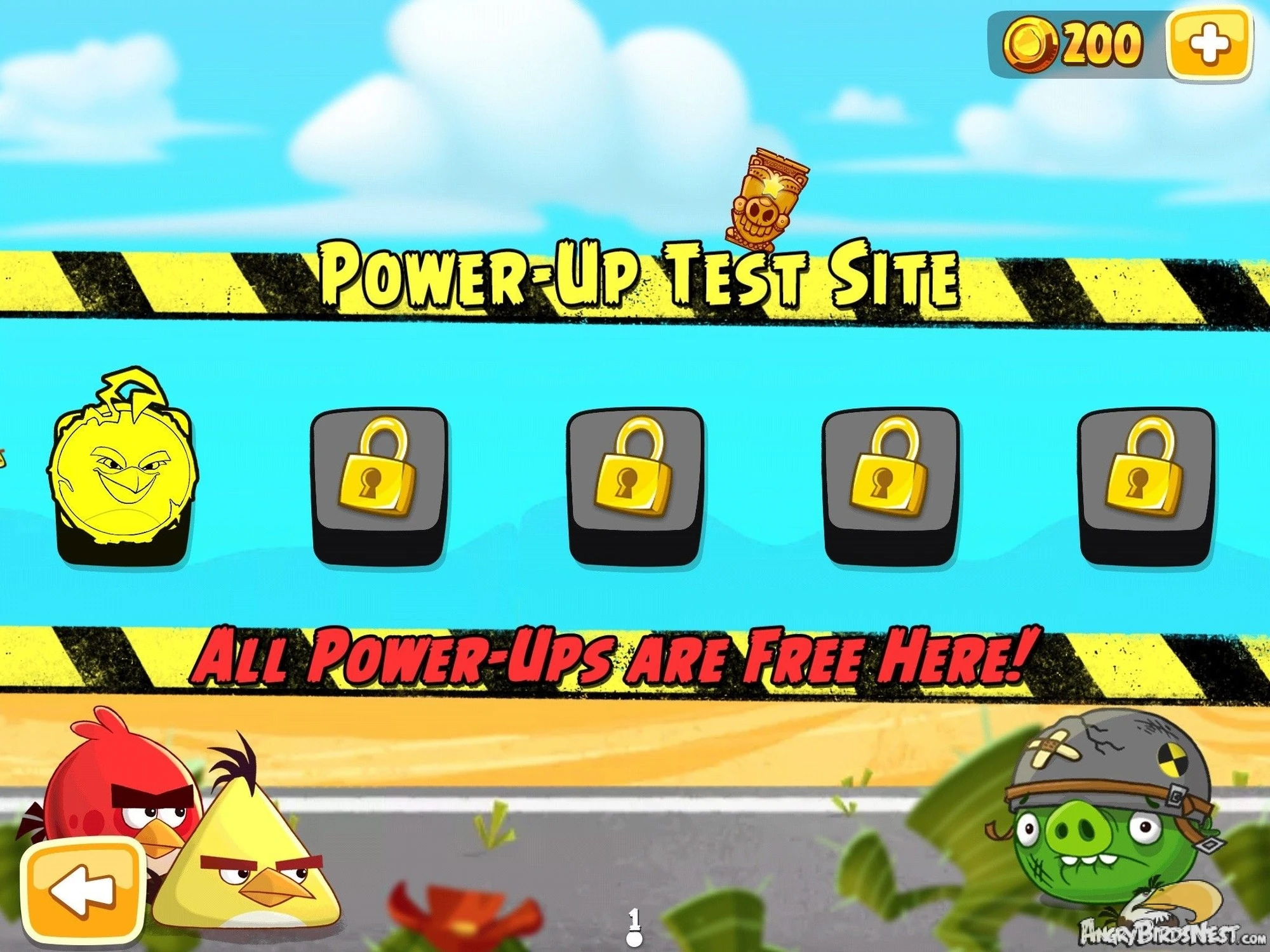 Power-Up Test Site | Angry Birds Wiki | Fandom