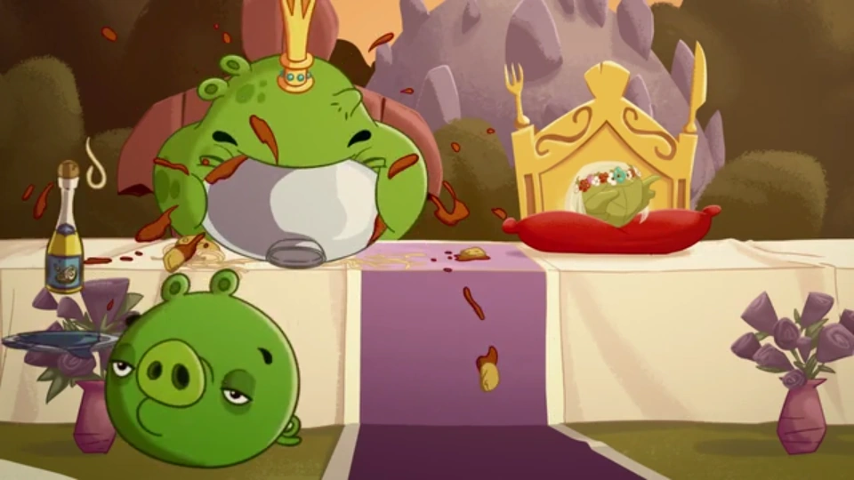 Image - KING PIG EATING NOODLES.png | Angry Birds Wiki | FANDOM powered ...