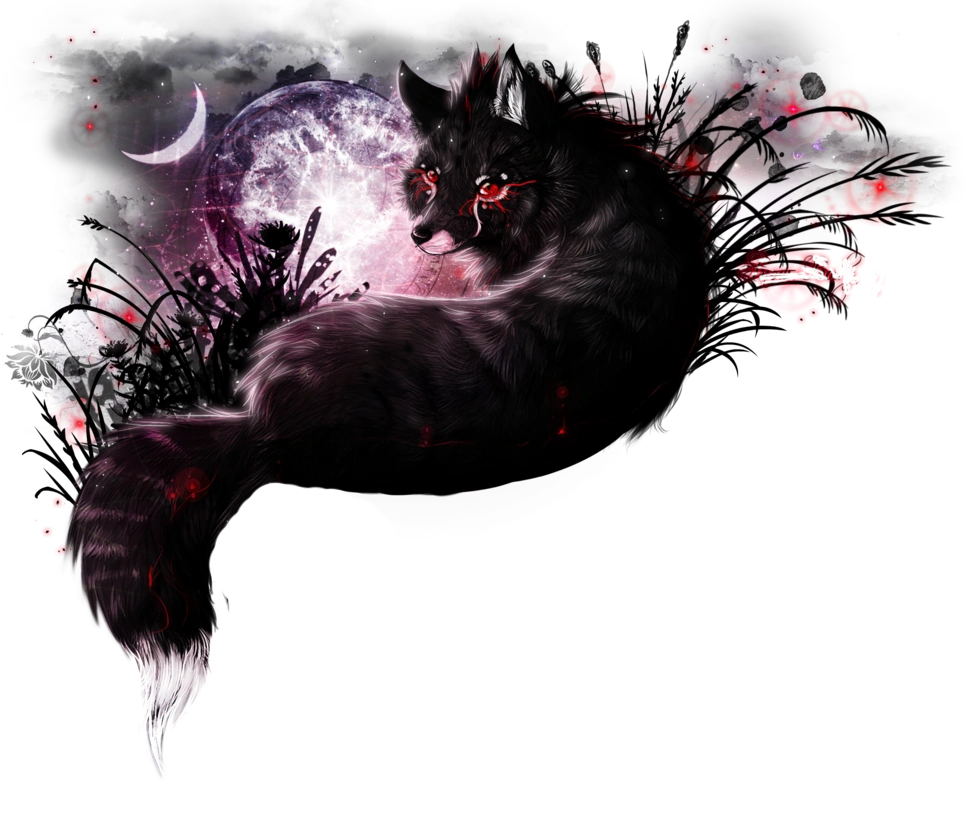 Image - Black-wolf-red-patterns-transparent.png | Animal Jam Clans Wiki ...