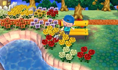 Image - ACNL-Benchwatering.jpg | Animal Crossing Wiki | FANDOM powered ...