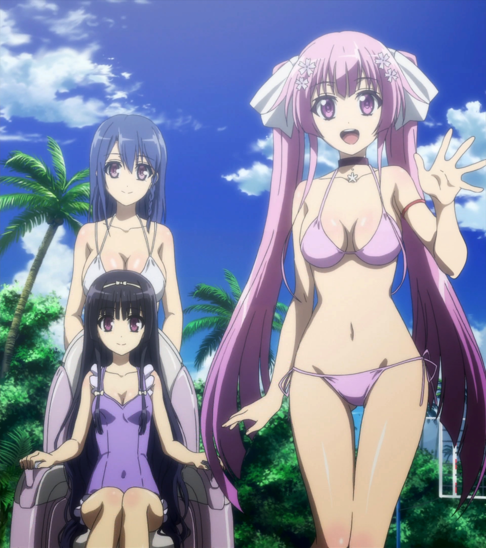 Image Karen Kisaragi Sakura Kirishima And Kashiwagi Miharu Swimsuit