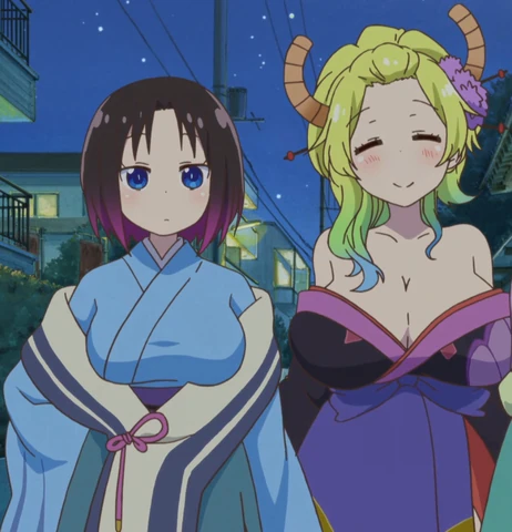 Image - Elma and Lucoa New Year Stitched Cap (Miss Kobayashi's Dragon ...