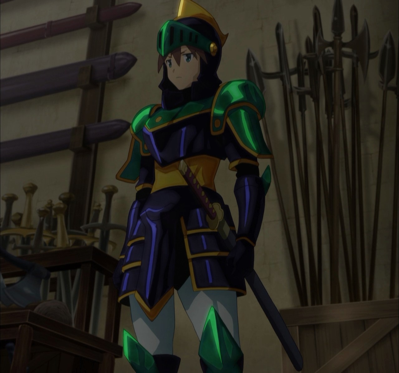 Image Kazuma Armor Stitched Konosuba 2 Ep 6 Animevice Wiki
