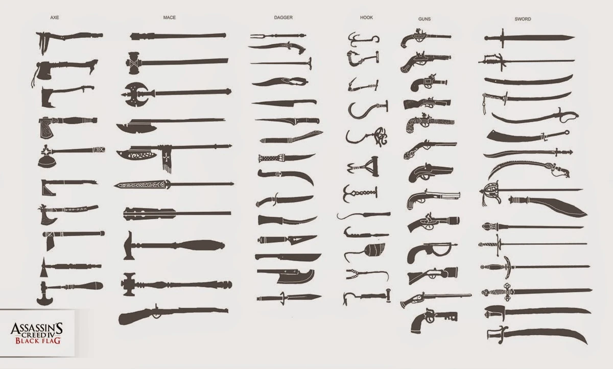 Image - AC4 Multiplayer Weapons Icons - Concept Art.jpg | Assassin's ...