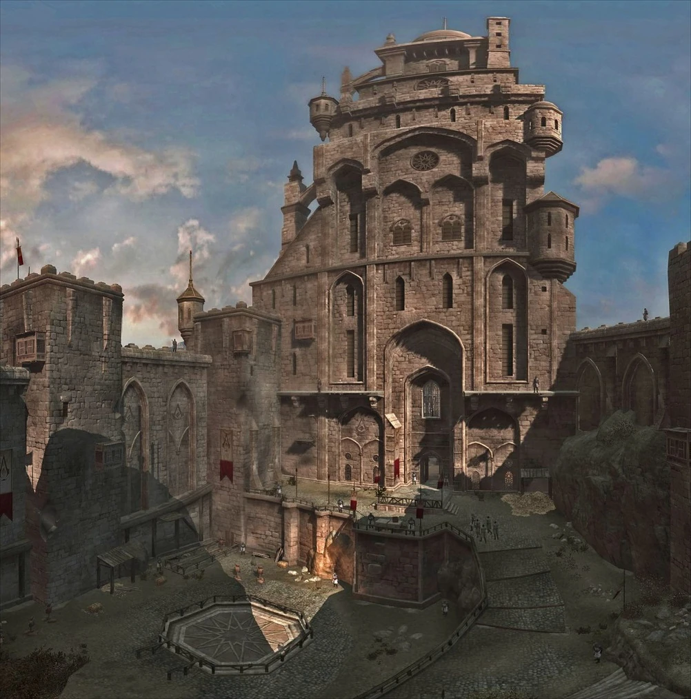 Image - AC1 Masyaf Courtyard Distant Shot.jpg | Assassin's Creed Wiki ...
