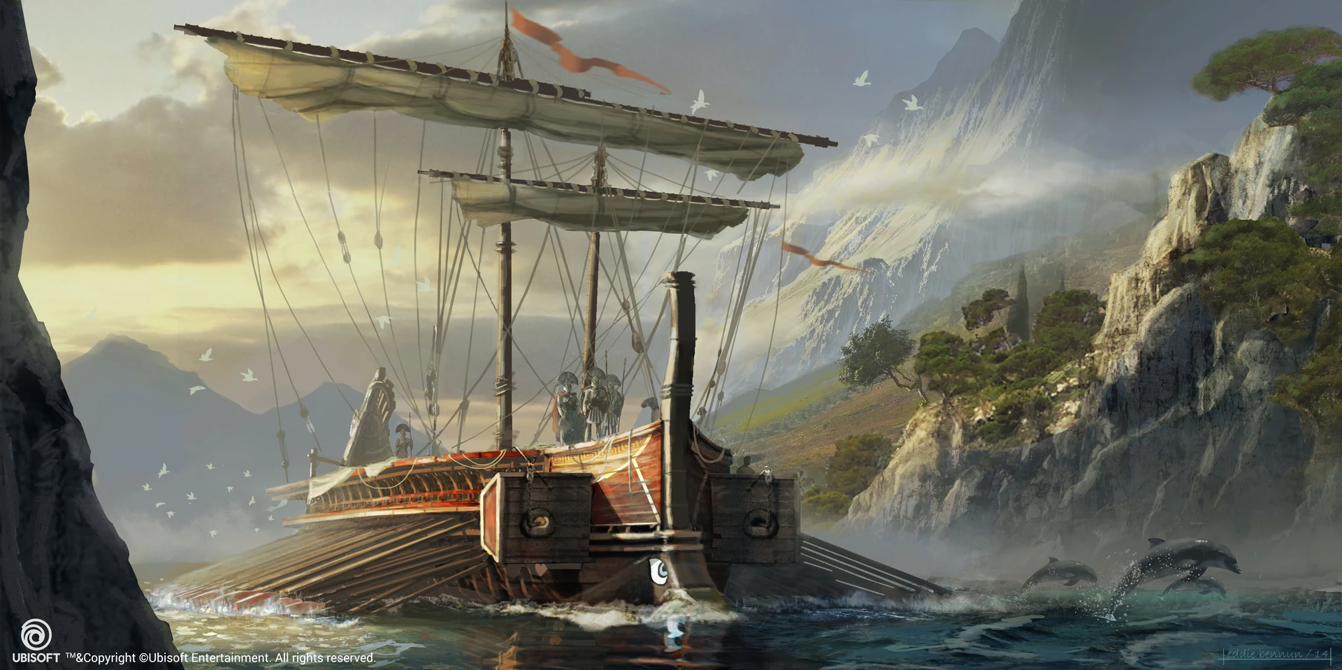 Image - ACO Greek Trireme Concept Art.jpg | Assassin's Creed Wiki ...