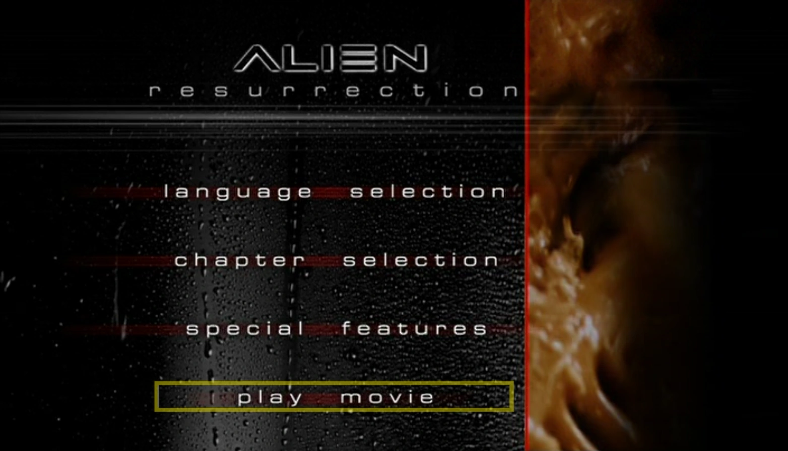 Image - Alien Resurrection (1999 DVD) menu.png | Xenopedia | FANDOM ...