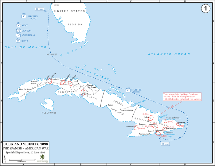 Spanish American War World Map