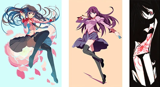 Image - Monogatari art styles.jpg | Bakemonogatari Wiki | FANDOM ...