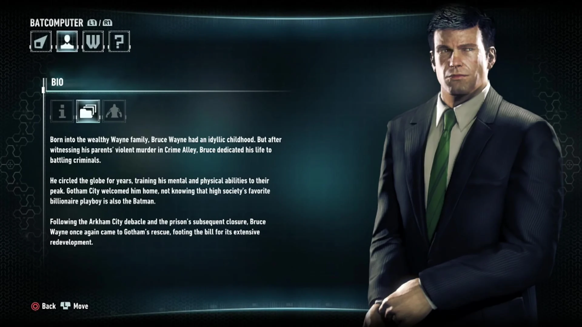 Image - Batman Arkham Knight Character Bios Bruce Wayne.jpg | Batman ...