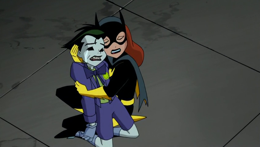 Image Jj Crying And Batgirl Comforting Himpng Batman Animated Universe Wiki Fandom