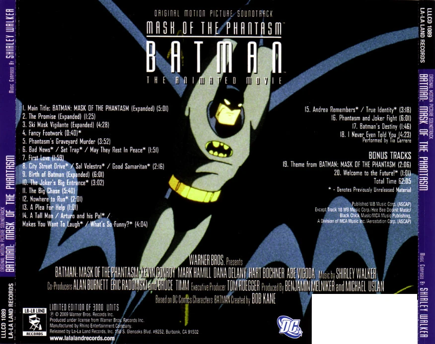 Batman: Mask of the Phantasm - Original Motion Picture Soundtrack ...