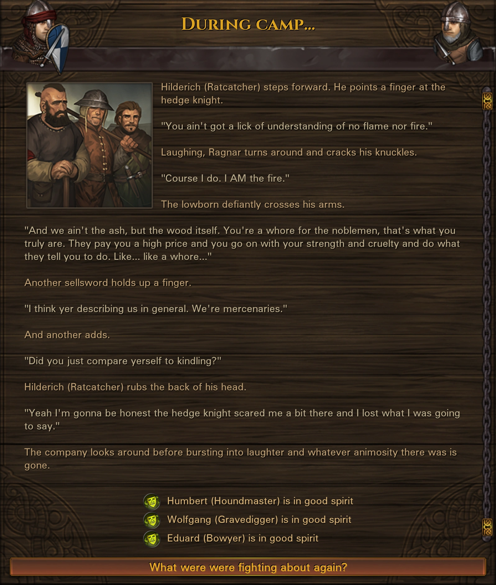 Hedge Knight vs Refugee | Battle Brothers Wiki | Fandom