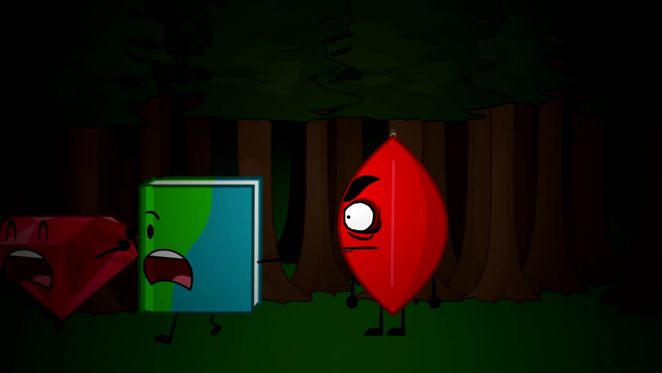 Image - Book and Ruby running from Evil Leafy.PNG | Battle for Dream ...