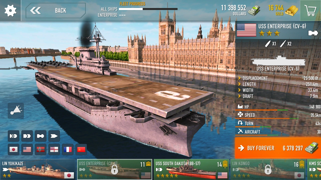 USS Enterprise (CV-6) | Battle of Warships Wiki | Fandom