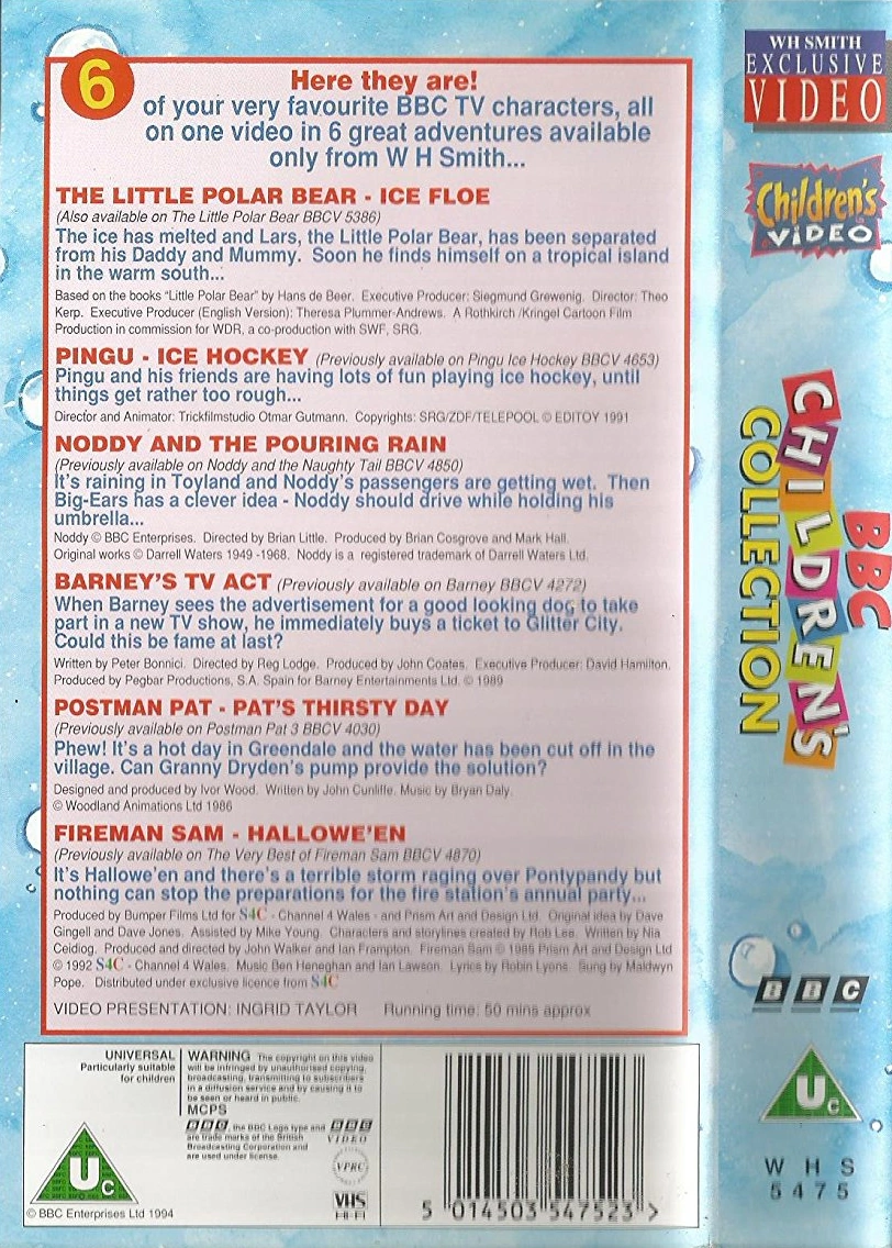 Image - BBC Children's Collection (UK VHS 1994) Back cover and spine ...
