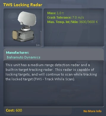 TWS Locking Radar | BDArmory Wikia | Fandom