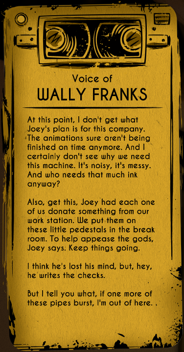 Wally Franks | Bendy Wiki | Fandom