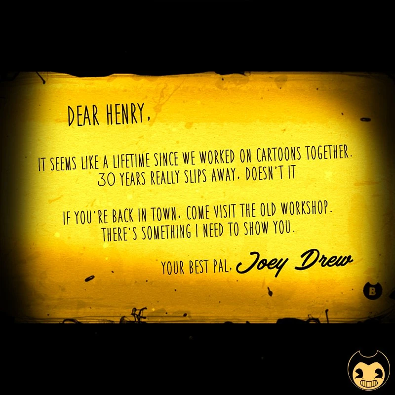Image - Joeys-Letter.jpg | Bendy and the Ink Machine Wiki | FANDOM ...