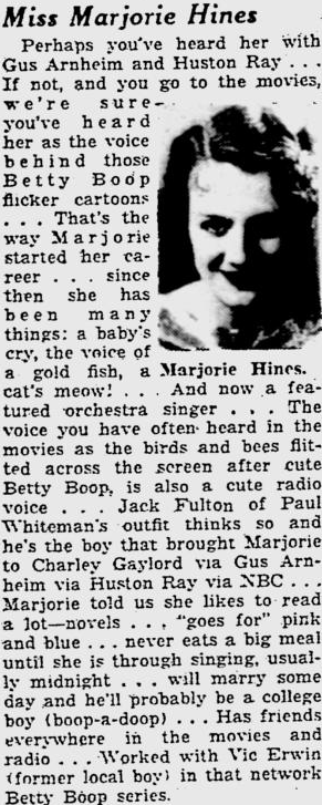 Margie Hines | BETTY BOOP Wiki | FANDOM powered by Wikia Margie Hines | BETTY BOOP Wiki | FANDOM powered by Wikia