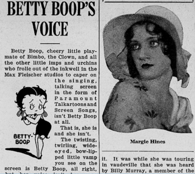 Image - Betty boops voice original margie hines before mae questel.png ...