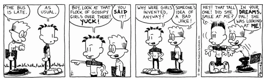 Comic Strip: January 21, 1991 | Big Nate Wiki | Fandom