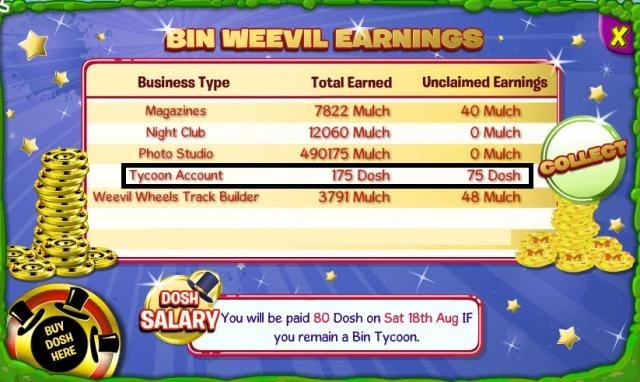 Dosh (currency) | Bin Weevils Wiki | Fandom