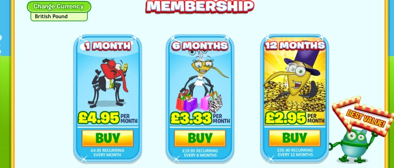Membership | Bin Weevils Wiki | Fandom