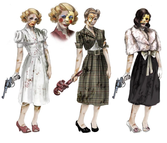 Image - BaS Female Splicers Concept Art.jpg | BioShock Wiki | FANDOM ...