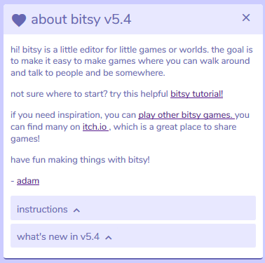 About | Bitsy Wiki | Fandom
