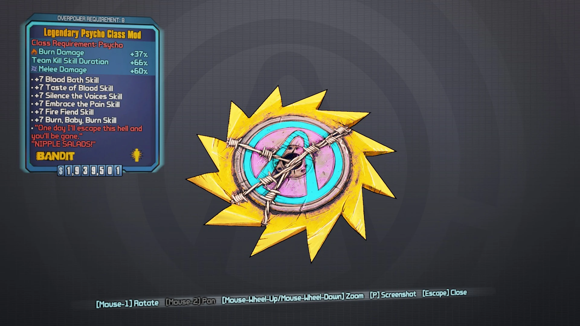 Legendary Psycho | BL2reborn Wiki | Fandom