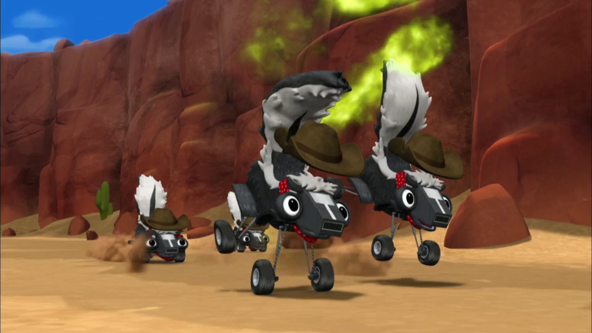 Image - S3E6 Skunk Bandits launching stinky-stink.png | Blaze and the ...