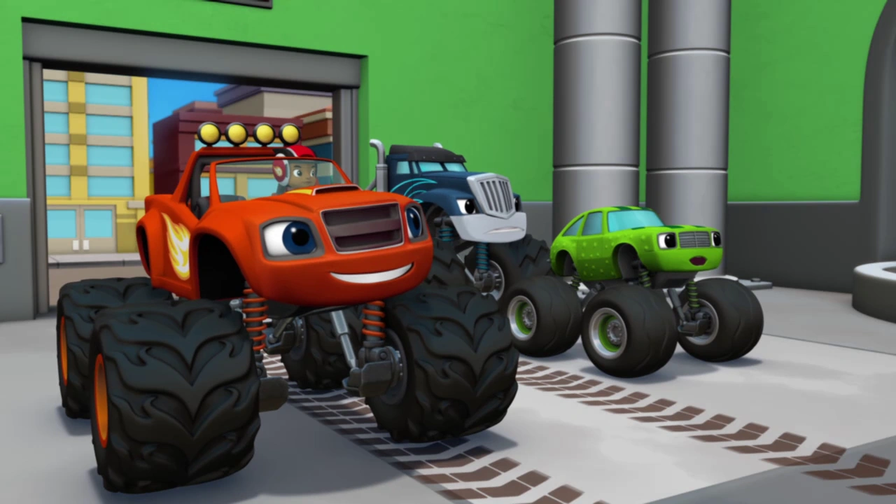 Image - S1E12 Blaze, Crusher and Pickle inside the recycling plant.png ...
