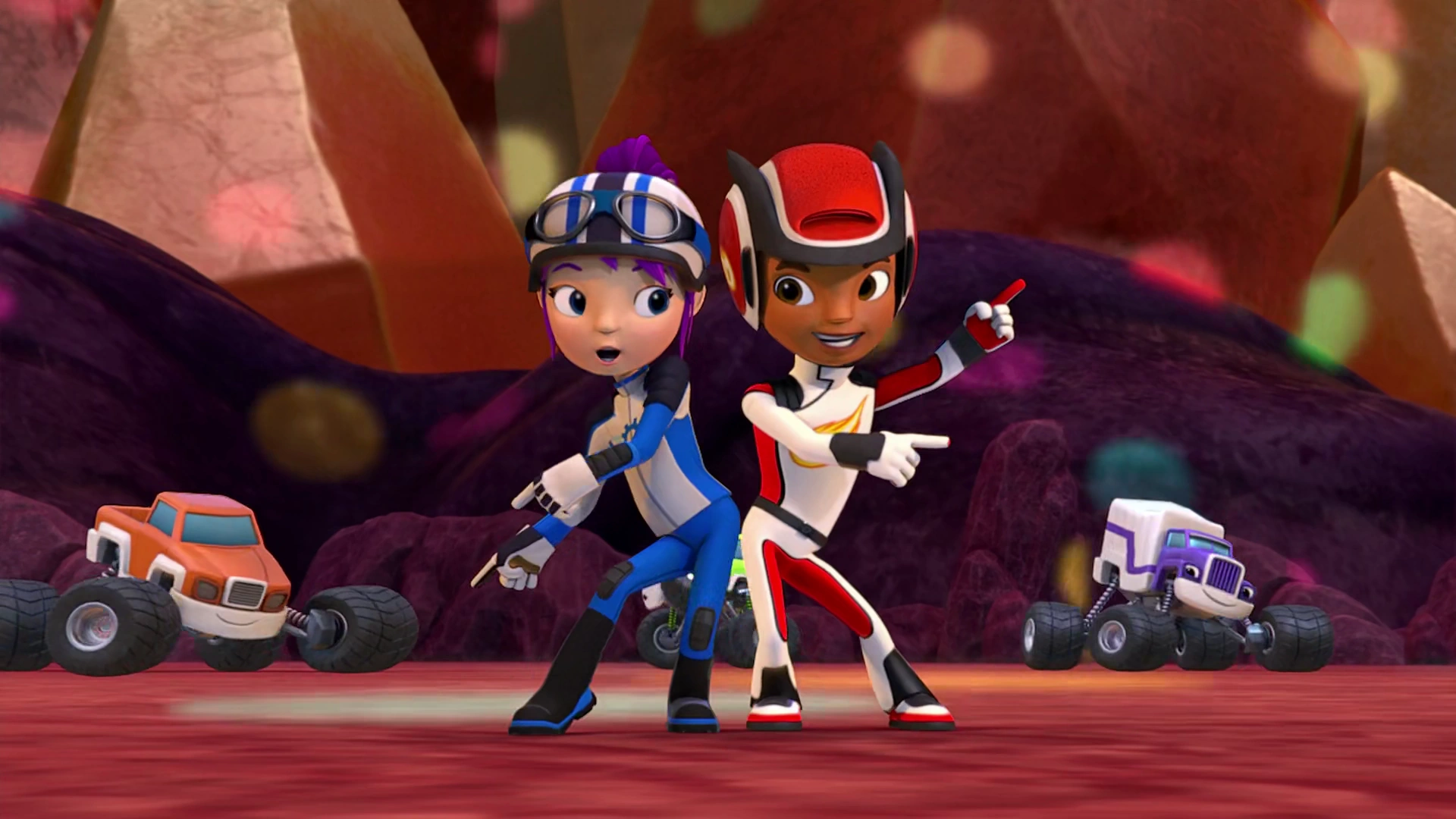 Image - S4E10 AJ and Gabby dancing.png | Blaze and the Monster Machines ...