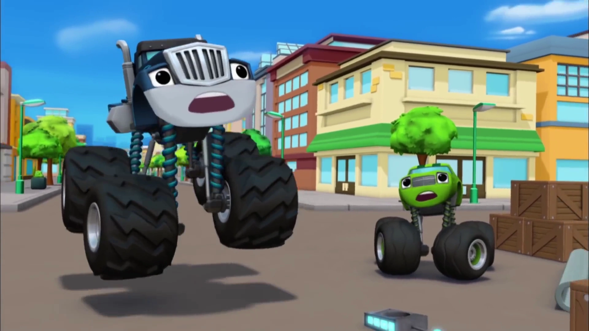 Image - S3E5 Crusher and Pickle screaming.png | Blaze and the Monster ...