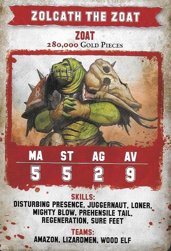 Zolcath the Zoat | Blood Bowl Wiki | Fandom