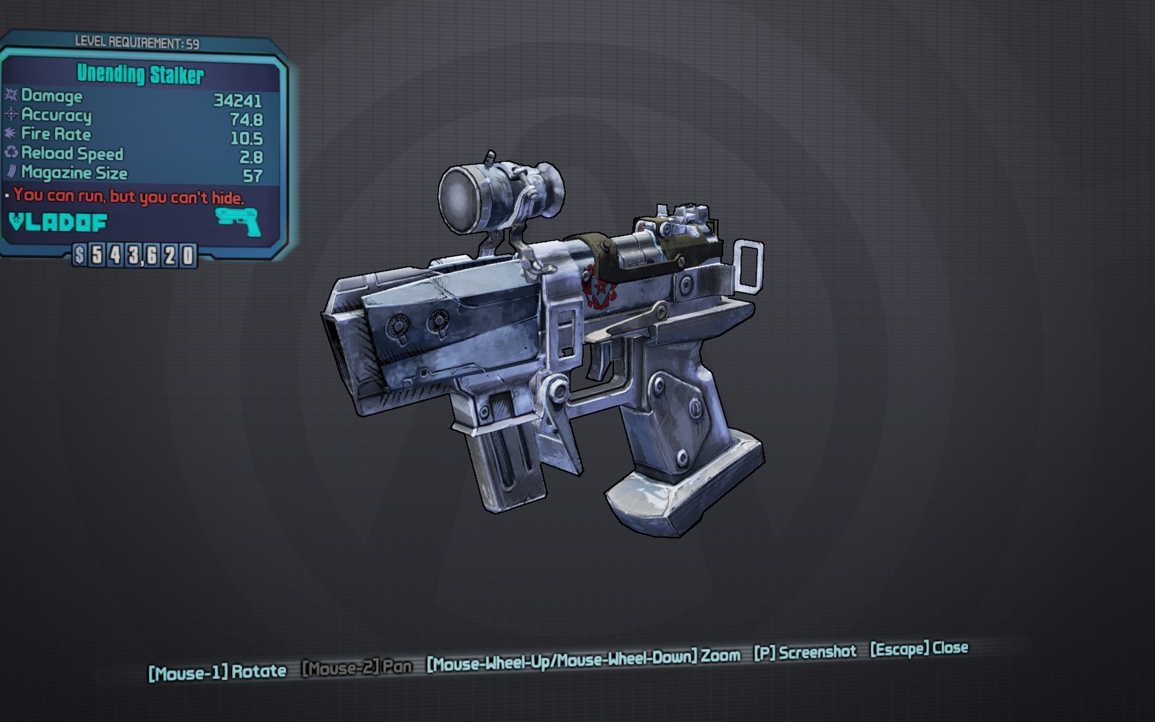 Stalker Pistolvariant Chart Borderlands Wiki Fandom Powered By Wikia