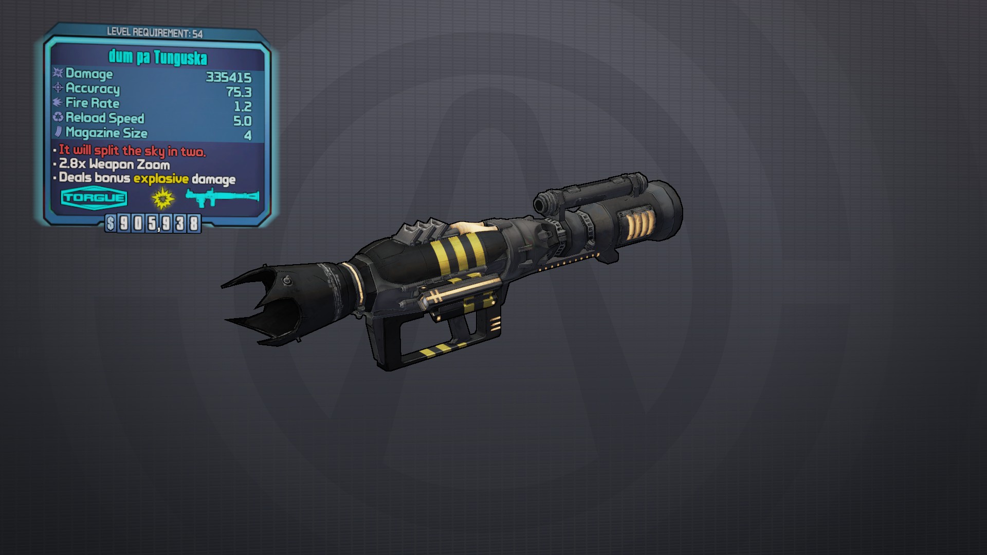 Tunguskavariant Chart Borderlands Wiki Fandom Powered By Wikia