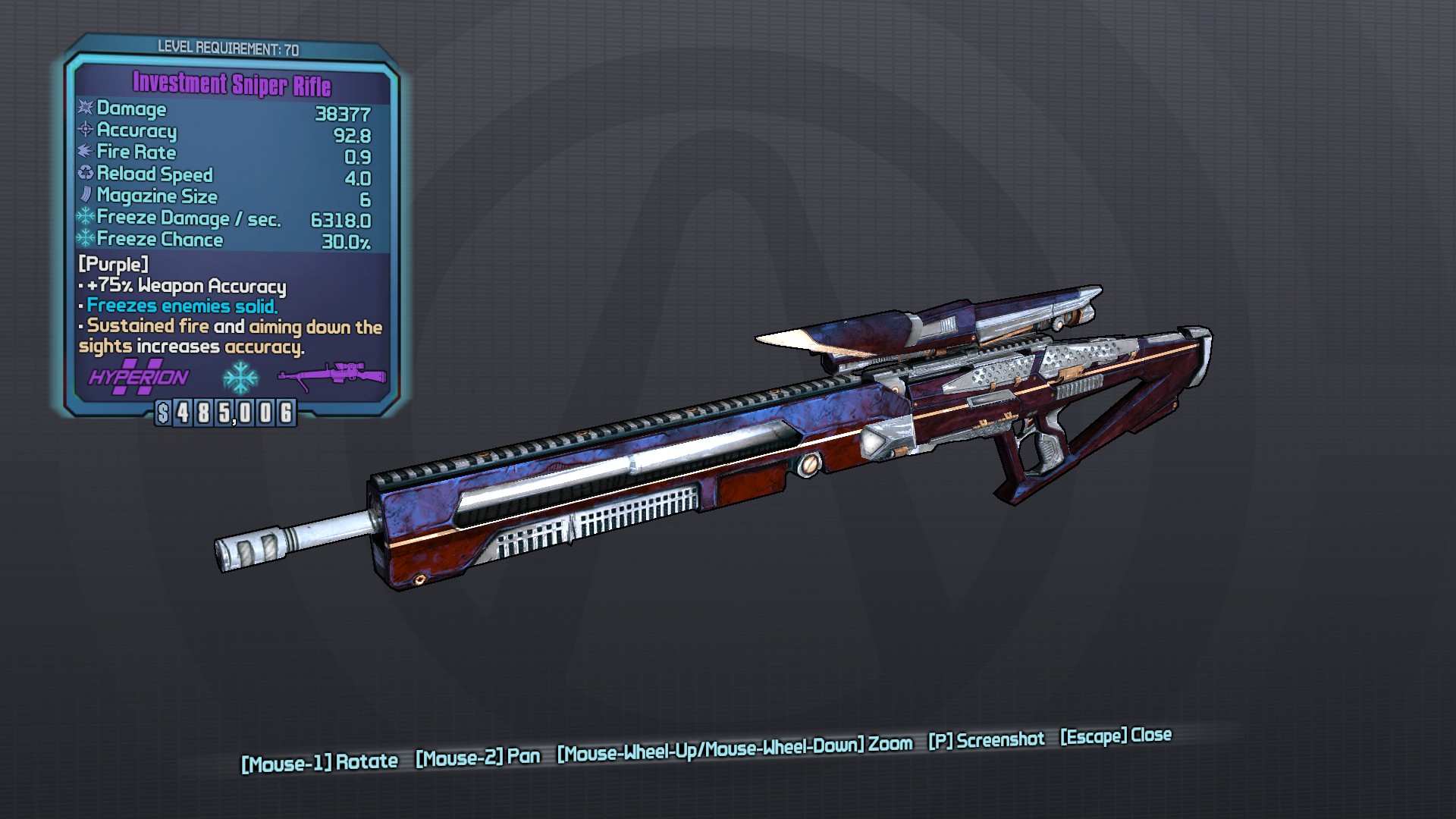 Sniper Rifle (Hyperion legacy) | Borderlands Wiki | FANDOM powered by Wikia