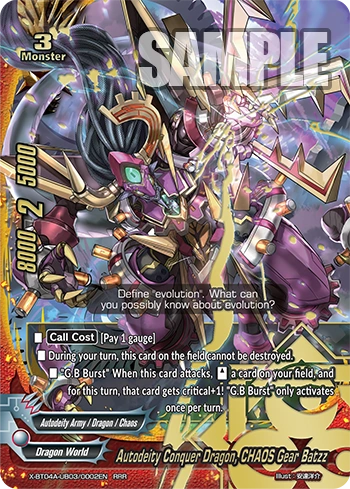 Autodeity Conquer Dragon, CHAOS Gear Batzz | Future Card Buddyfight ...